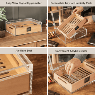 Felix Tupperdor - Acrylic Humidor – Case Elegance