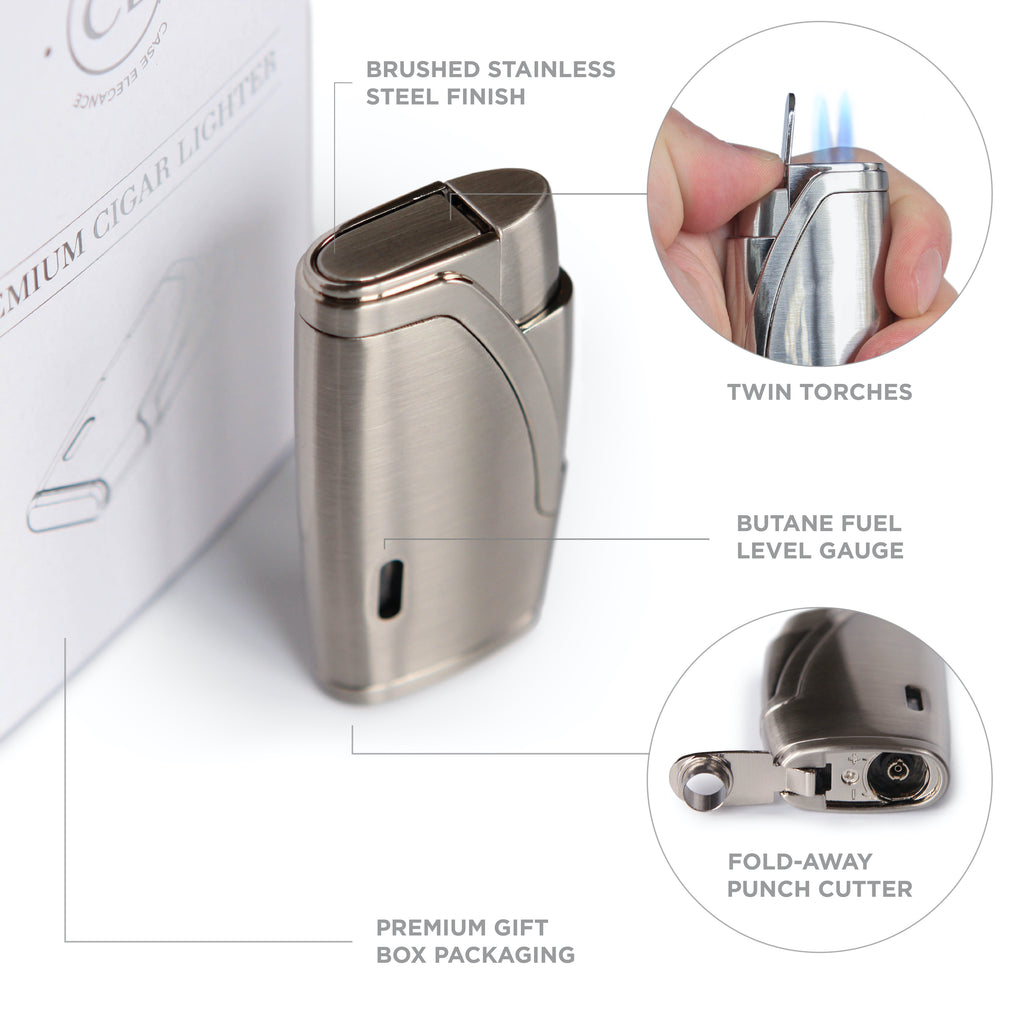 Klaro Double Torch Lighter – Case Elegance
