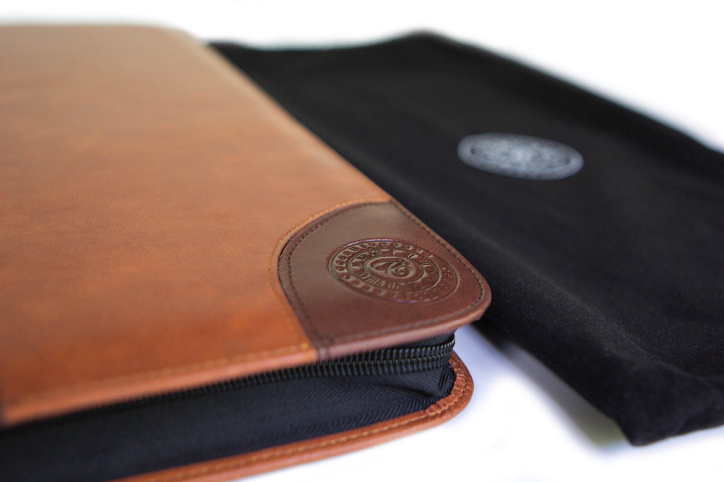 Travel Tie Case - Brown Vegan Leather – Case Elegance