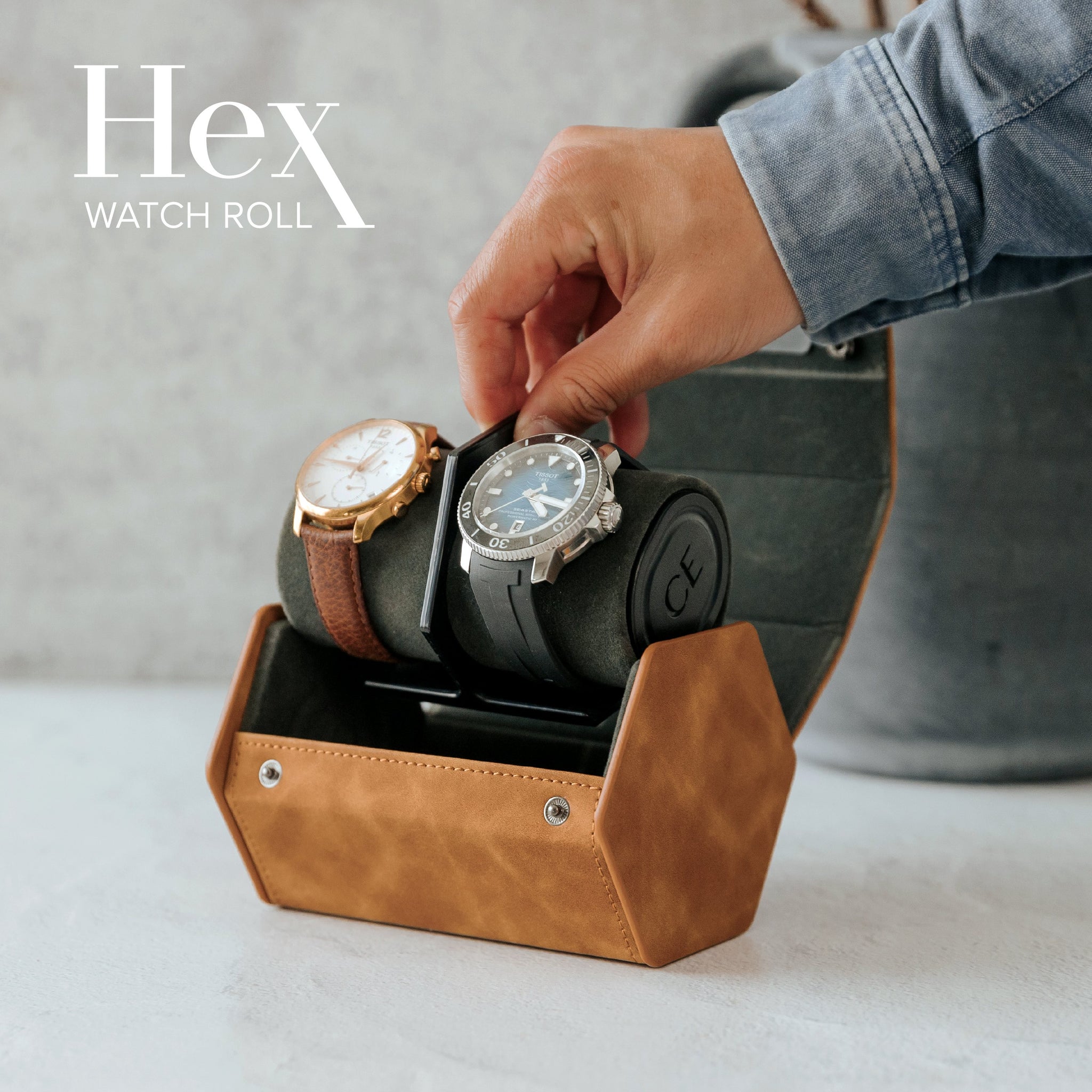 HEX Travel Watch Roll - 2 Slot – Case Elegance