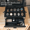 Black Edition Military Modular Watch Box - 10 Slot – Case Elegance